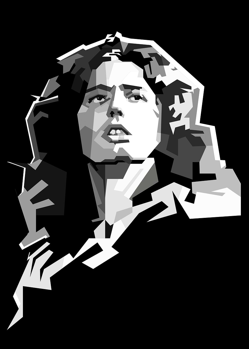 '70s British Classic Rock Singer Monochrome' Poster, picture, metal ...