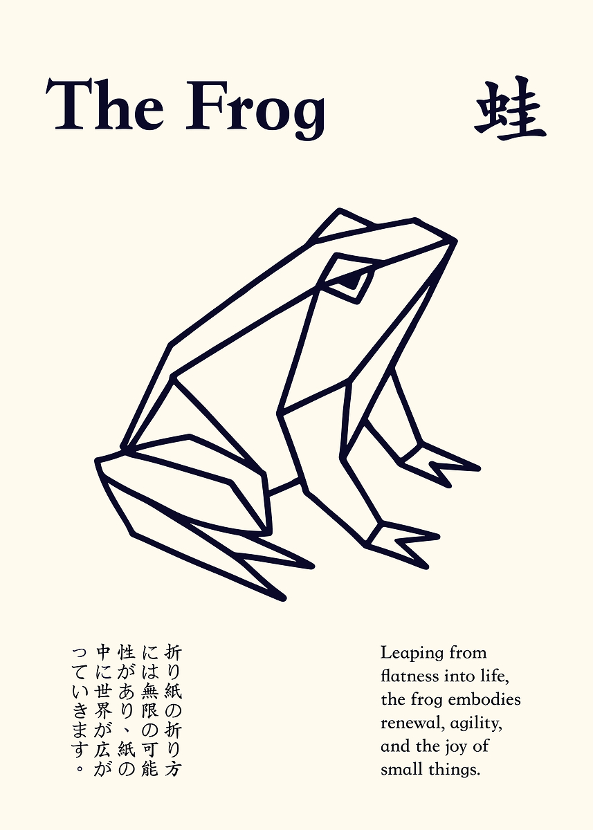 'The Frog Origami Art Print' Poster, picture, metal print, paint by Mas ...