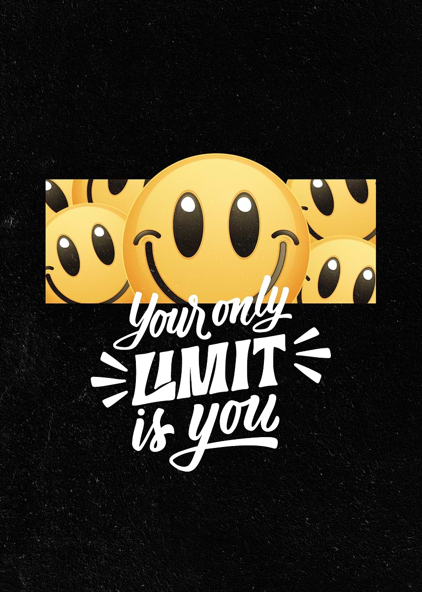 'Motivational Emoji Art: Limitless Potential' Poster, picture, metal ...