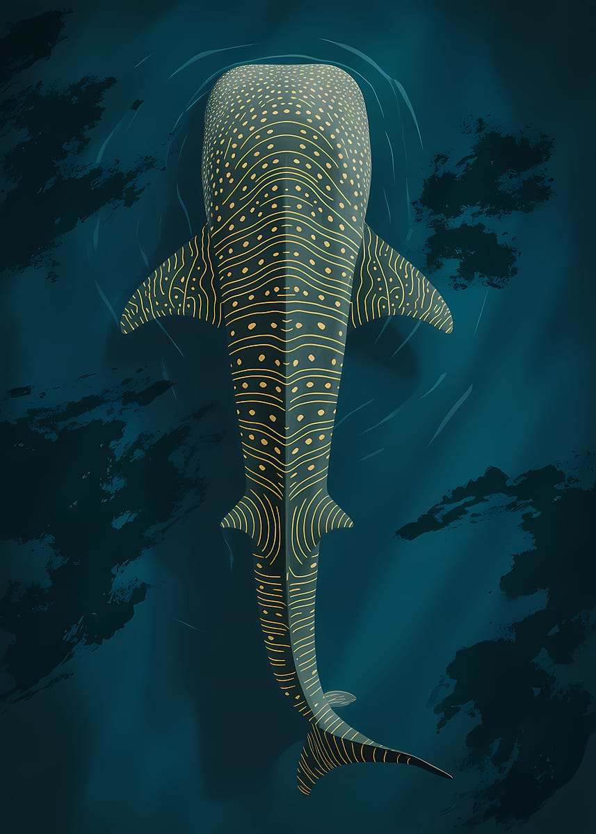 'Whale Shark Illustration' Poster, picture, metal print, paint by ...