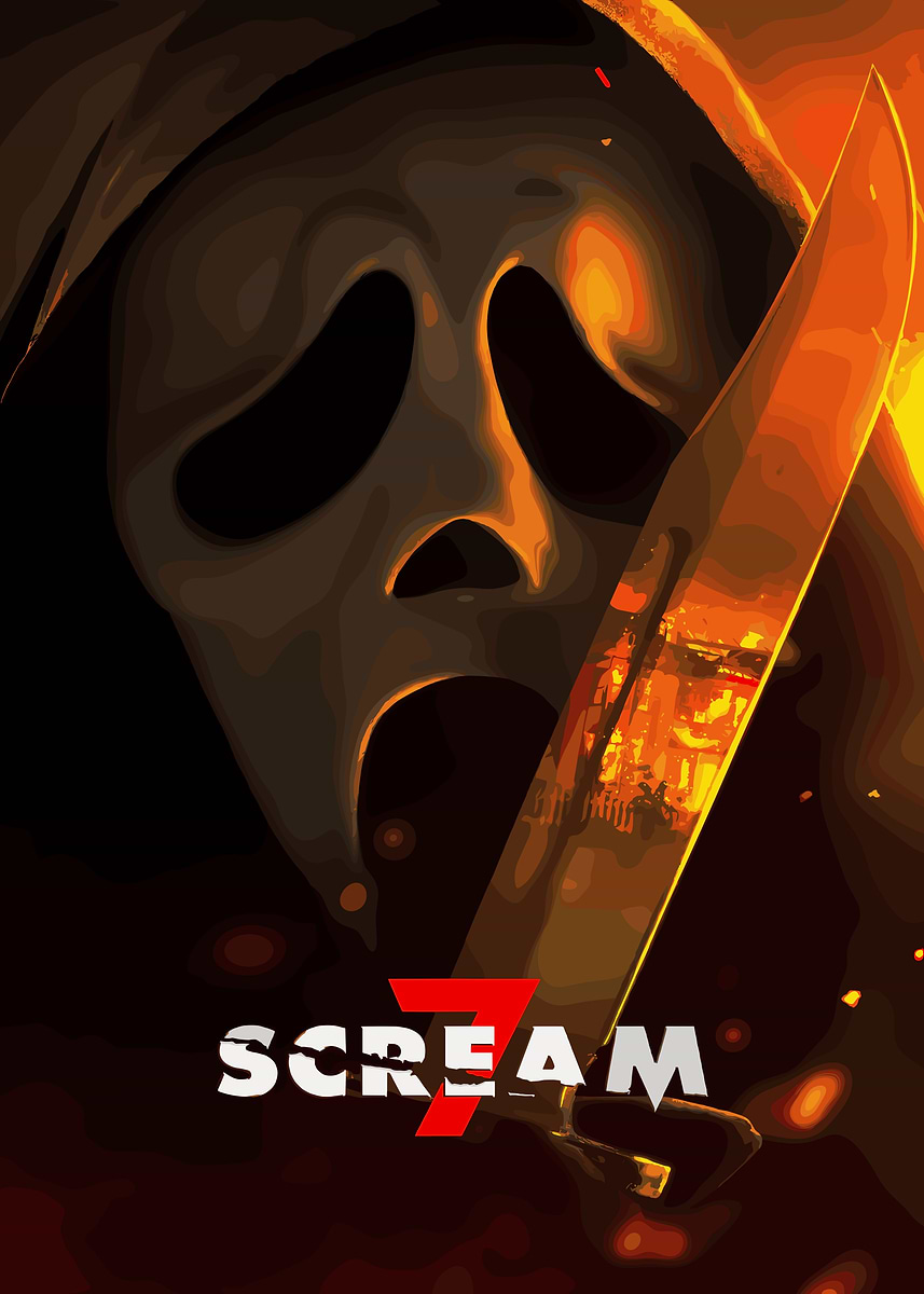 'Scream 7 Movie Poster' Poster, picture, metal print, paint by D X ...
