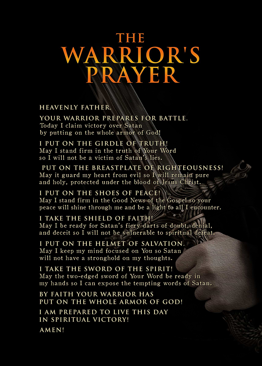'The Warrior's Prayer' Poster, picture, metal print, paint by Lana ...