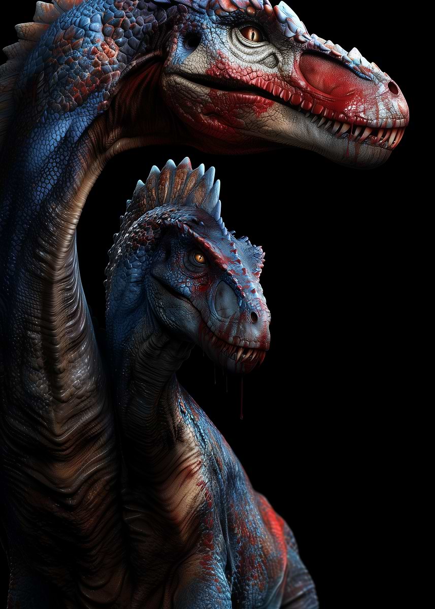 'Dinosaur: Conjoined Chromaspinus' Poster, picture, metal print, paint ...
