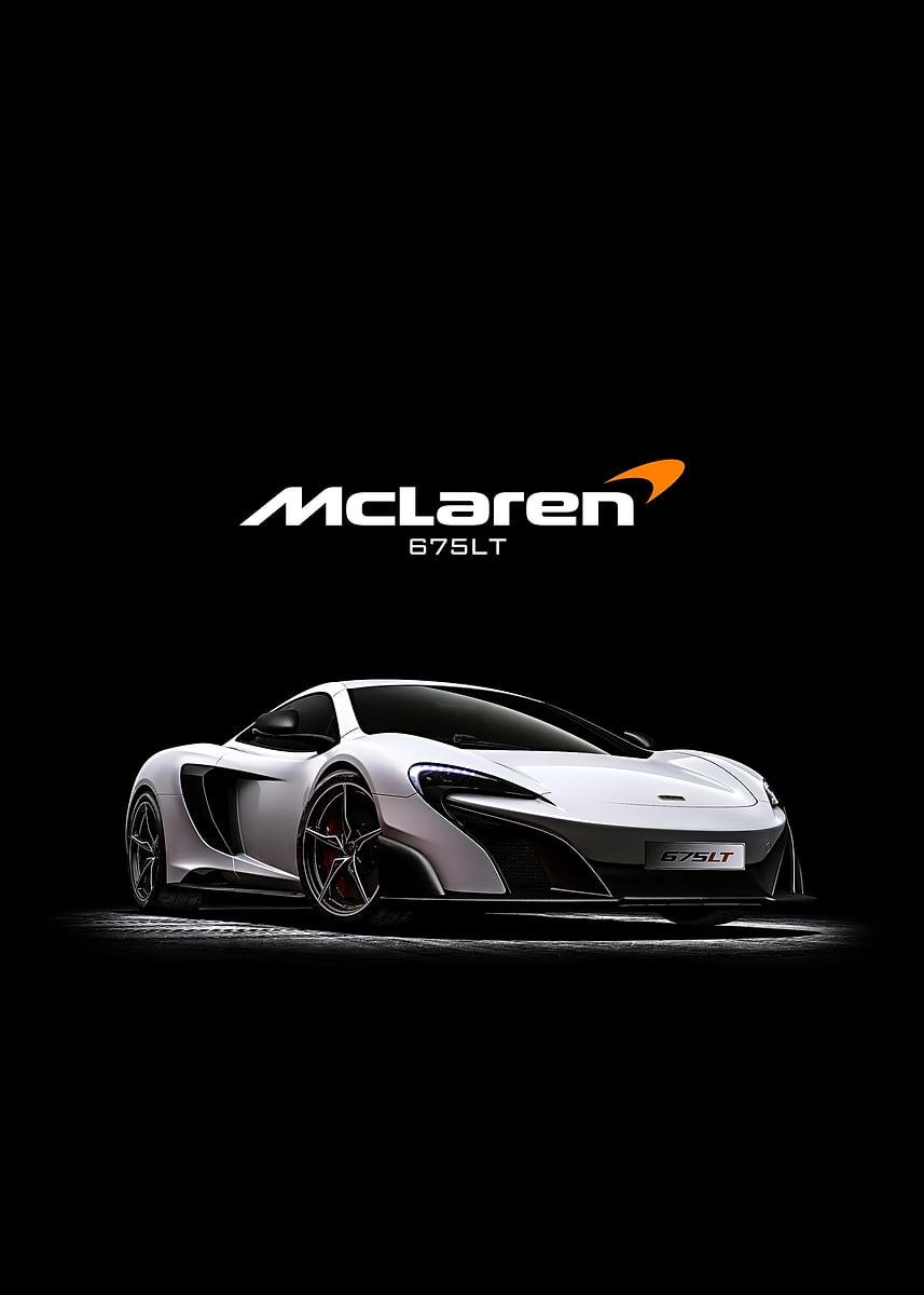 'McLaren 675LT White Car' Poster, picture, metal print, paint by MAD ...