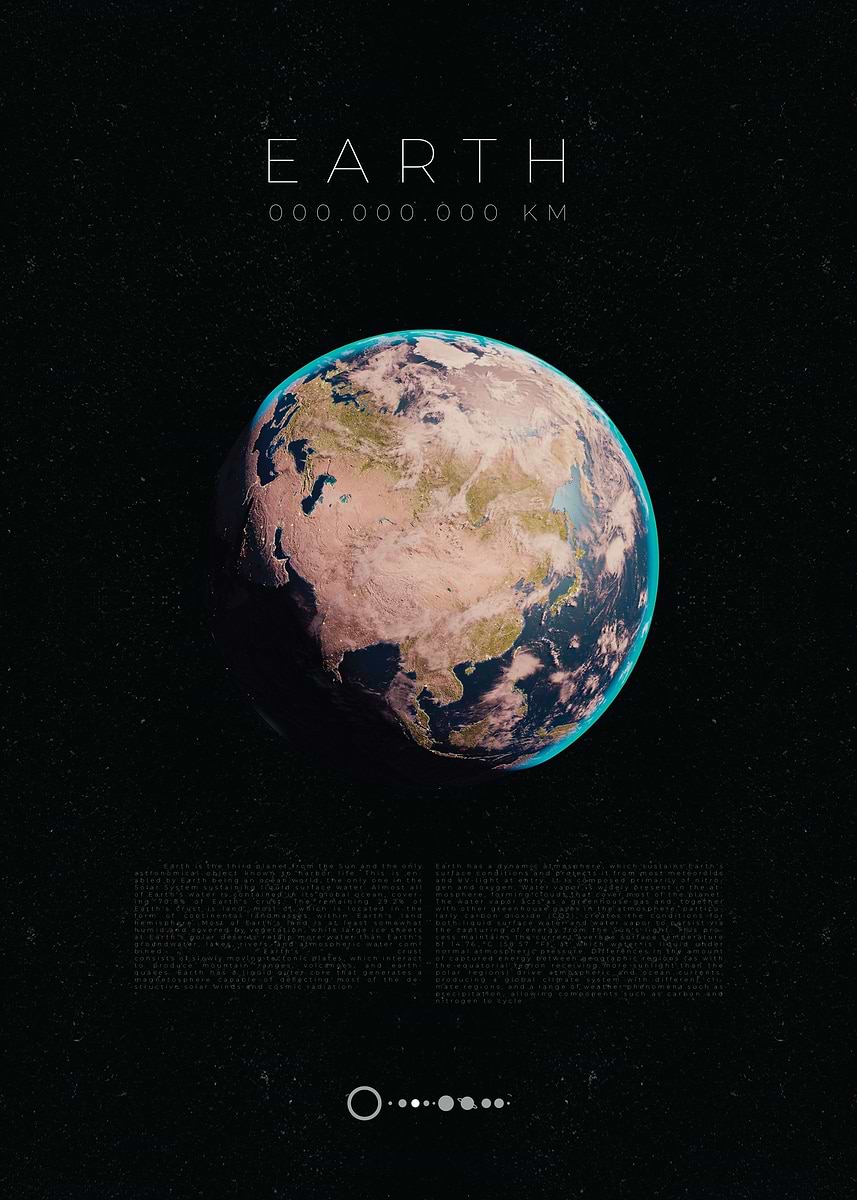 'Earth Planet Poster' Poster, picture, metal print, paint by ...
