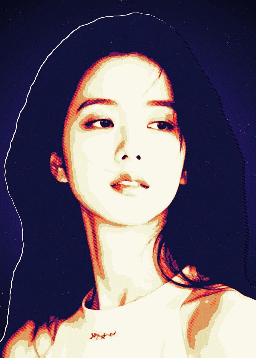 'Portrait of a Jisoo in Digital Art' Poster, picture, metal print ...