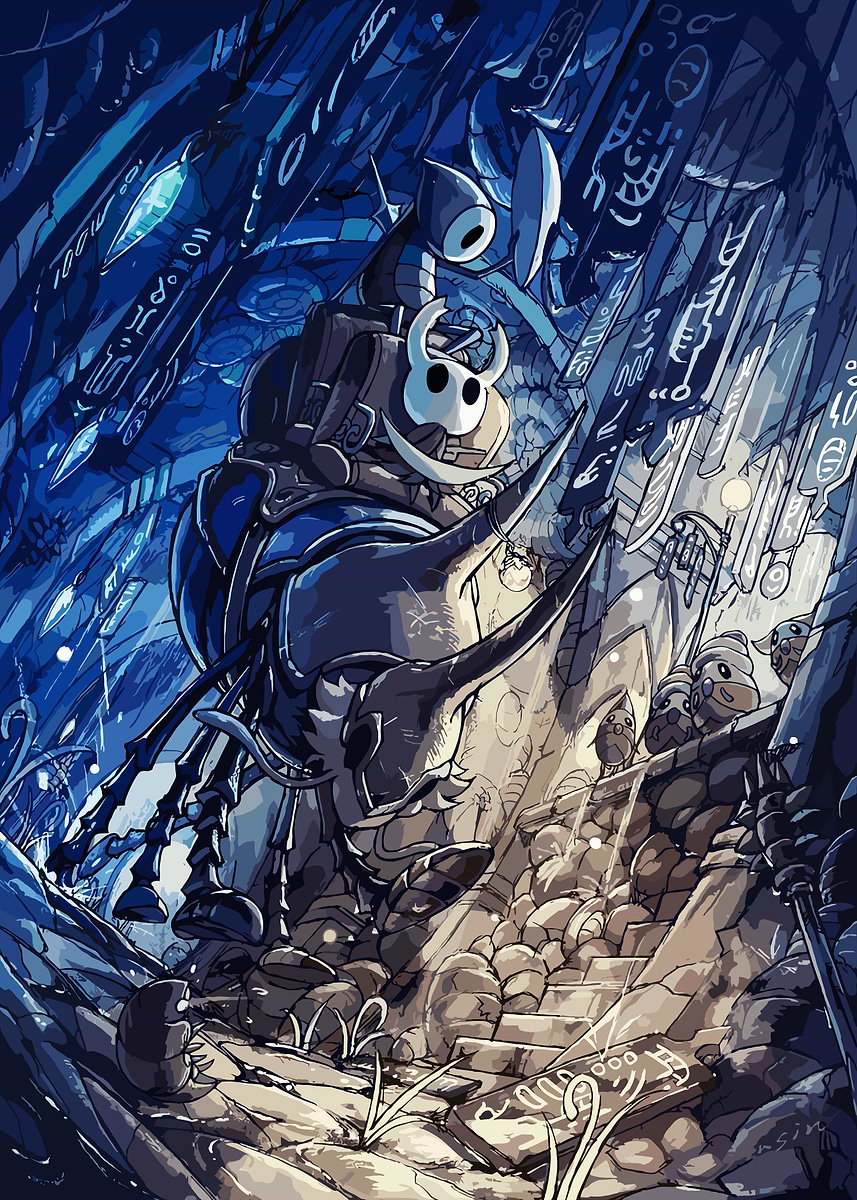 'Hollow Knight on Beetle Mount' Poster, picture, metal print, paint by ...