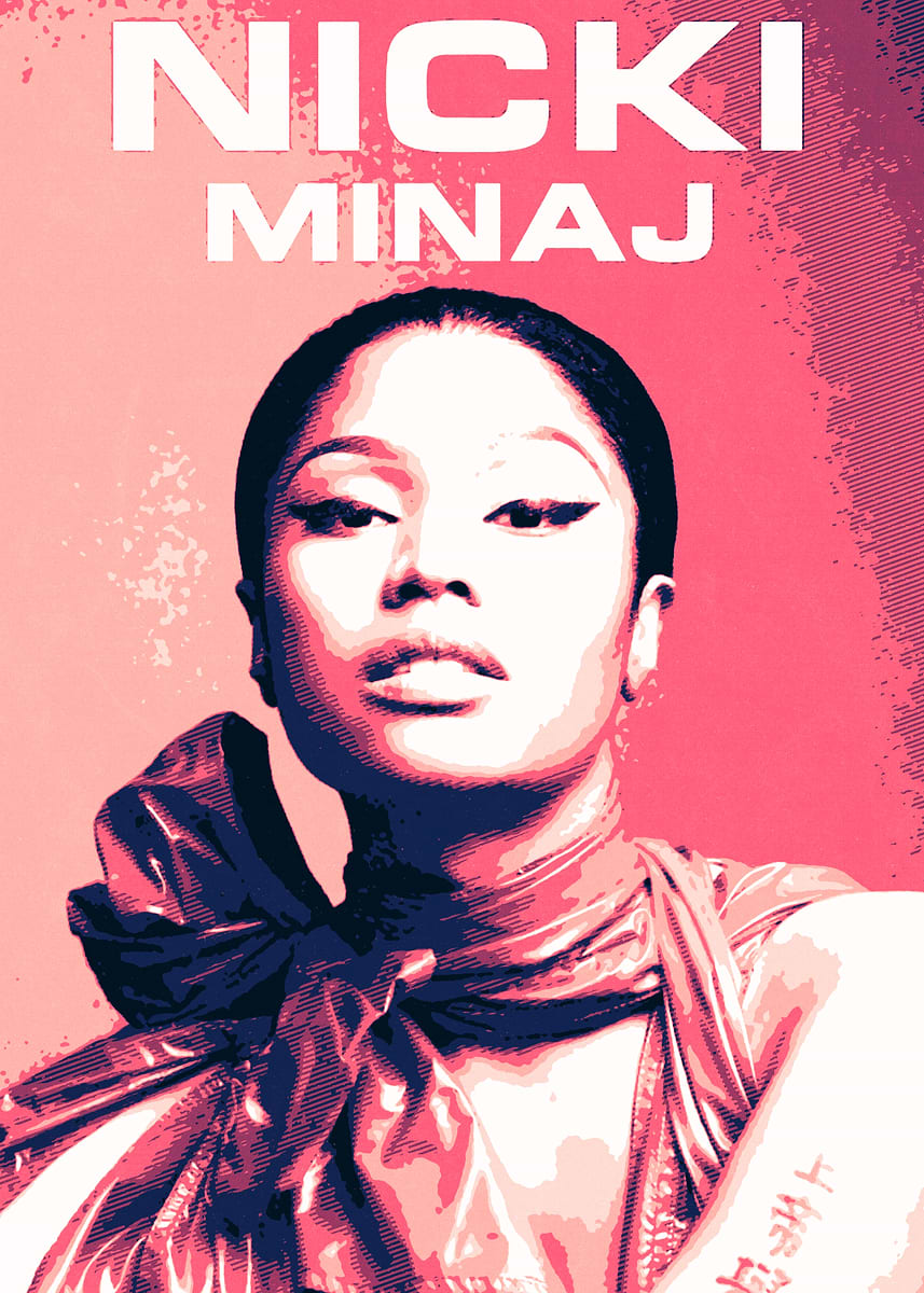 'Nicki Minaj Pop Art Portrait' Poster, picture, metal print, paint by ...