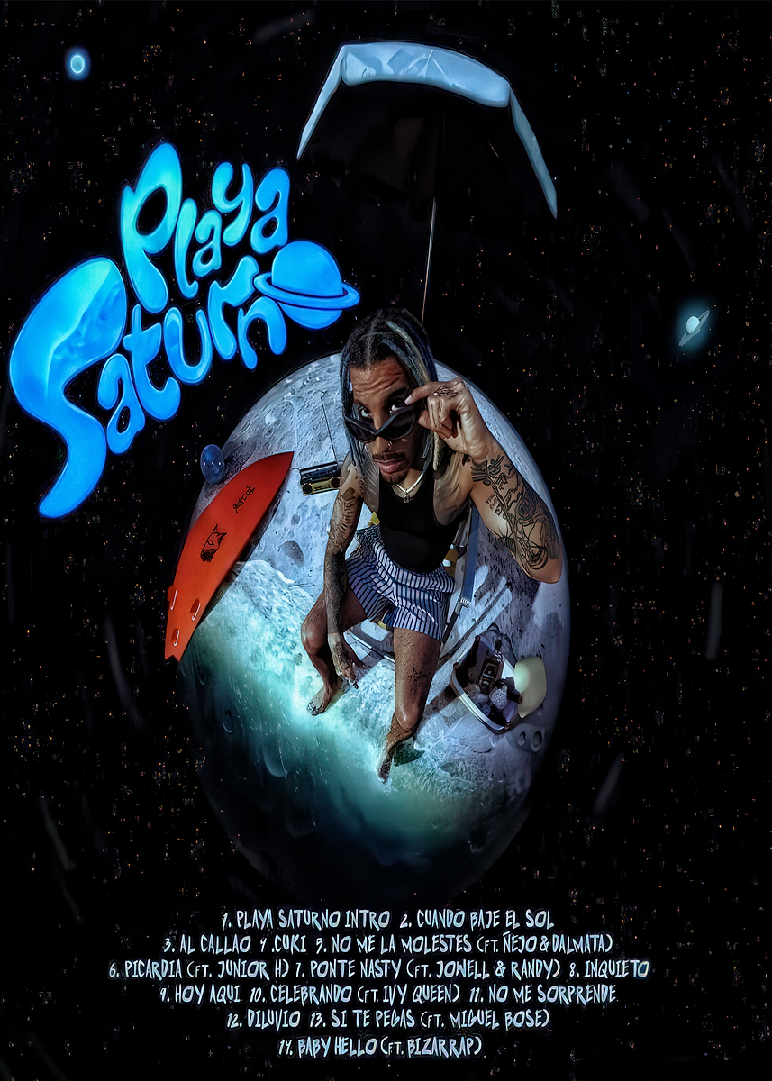 'Playa Saturno Album Cover Art' Poster, picture, metal print, paint by ...