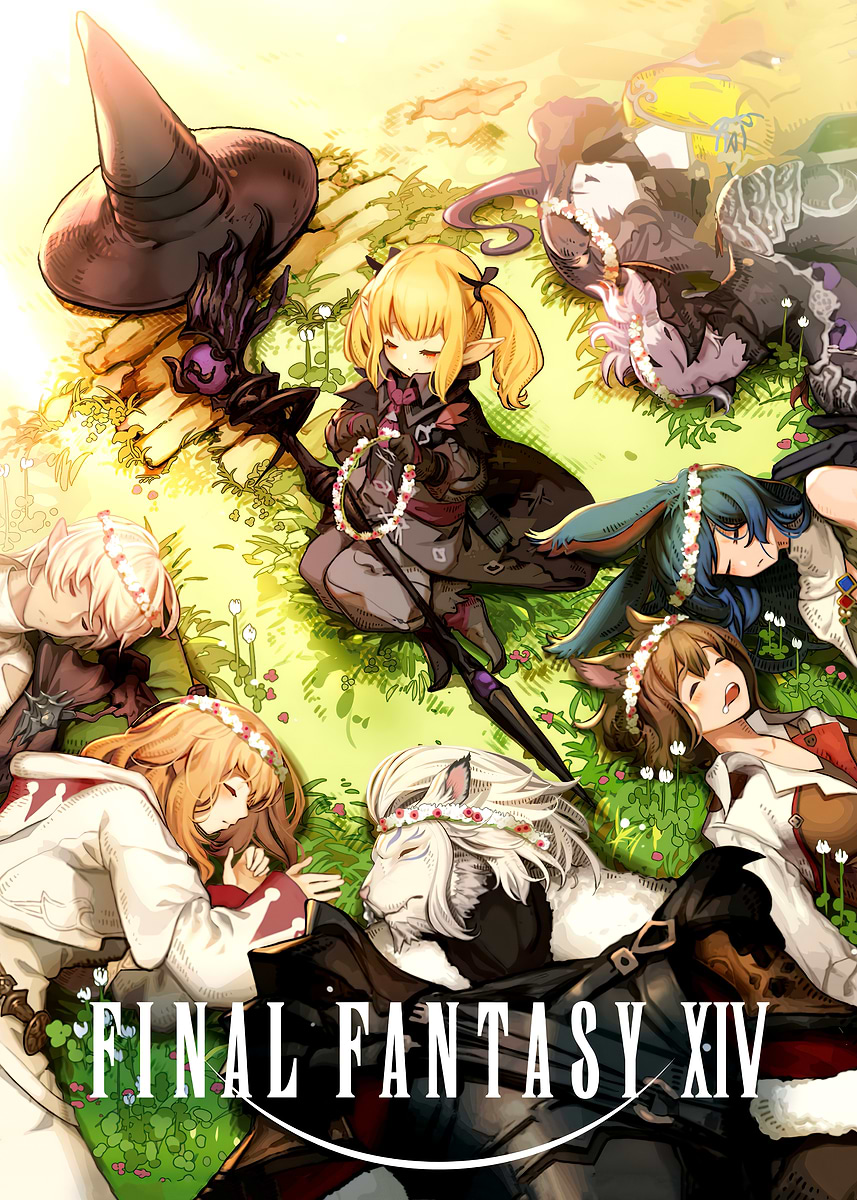 'Final Fantasy XIV Group' Poster, picture, metal print, paint by Golden ...