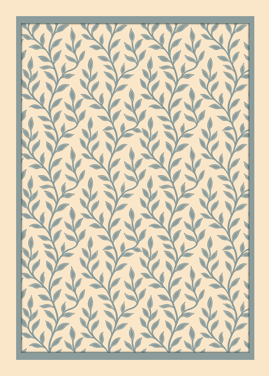'Blue Botanical Sprigs | Elegant Minimal Nature Wall Art by © Fezzyboo ...