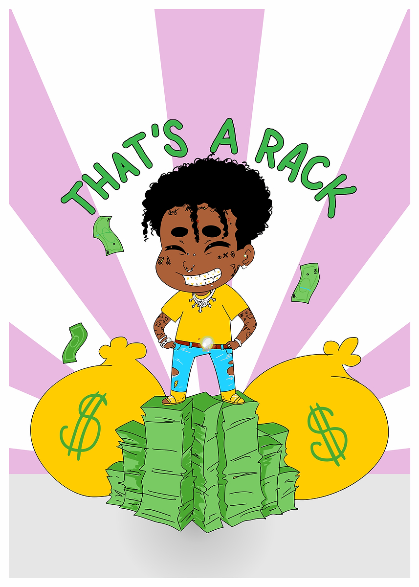 'That's a Rack Cartoon Illustration' Poster, picture, metal print ...