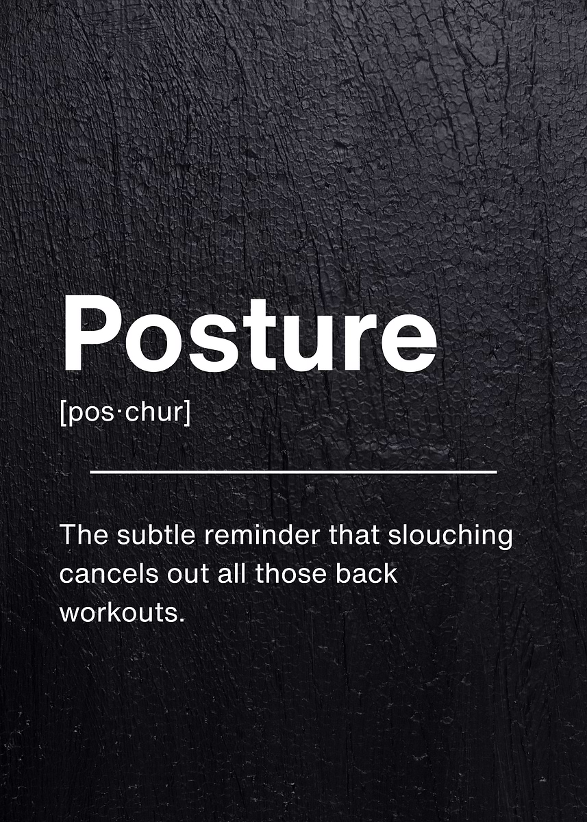 'Posture Funny Definition' Poster, picture, metal print, paint by ...