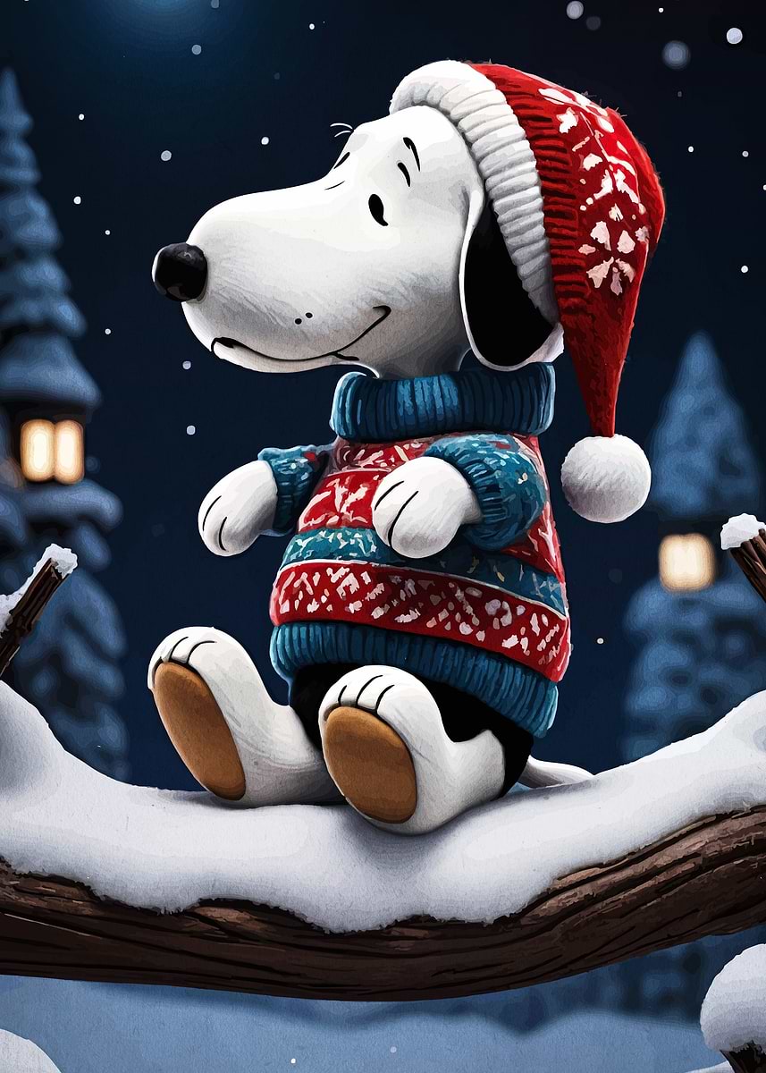 'Snoopy in Winter Outfit' Poster, picture, metal print, paint by Sname ...