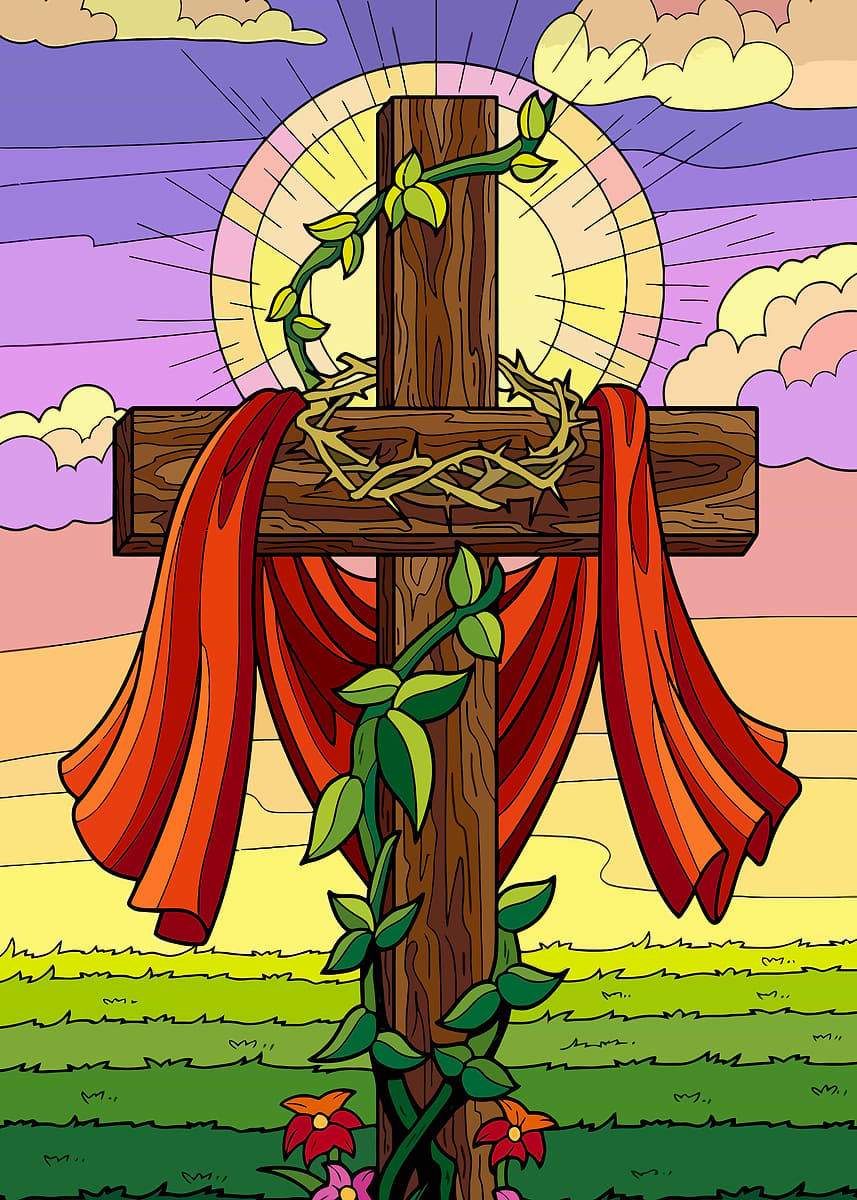 'Christian Cross' Poster, picture, metal print, paint by Guper Art ...