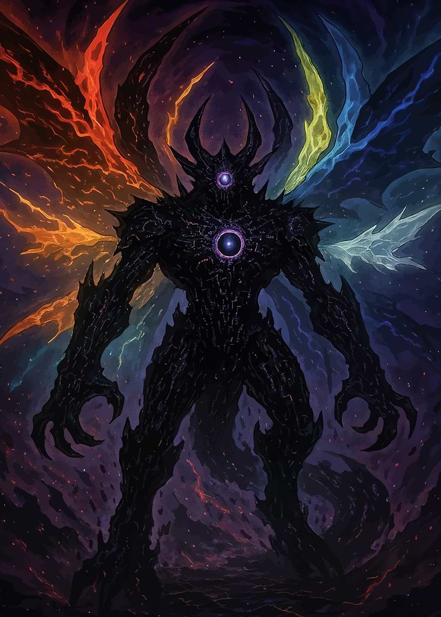 'Dark Entity Rainbow Energy' Poster, picture, metal print, paint by ...