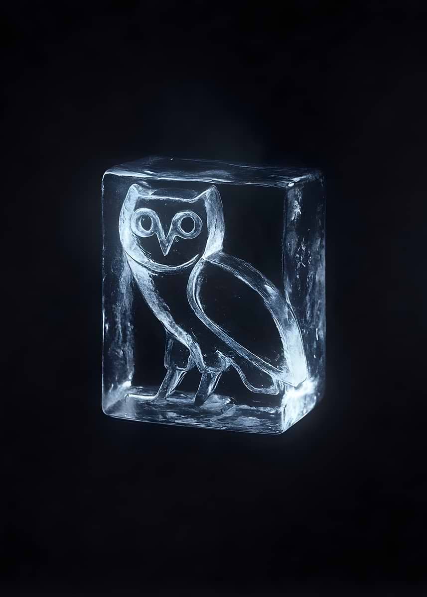 'Ice Owl Sculpture' Poster, picture, metal print, paint by Kristy ...