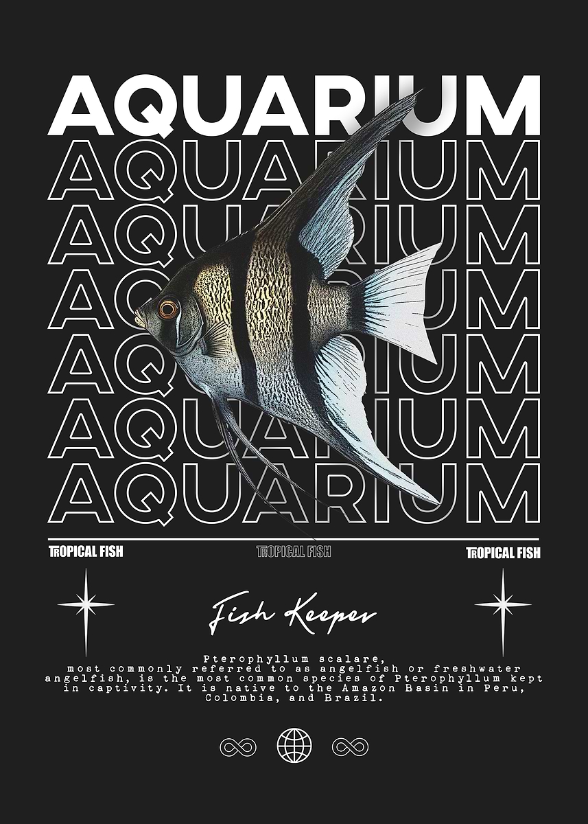 'Aquarium Fish Keeper Angelfish Poster' Poster, picture, metal print ...