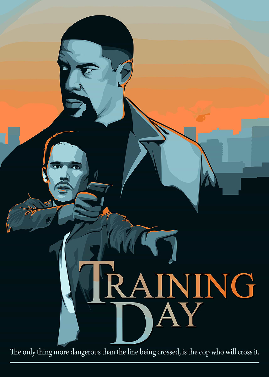 'Training Day Movie Poster Illustration' Poster, picture, metal print ...