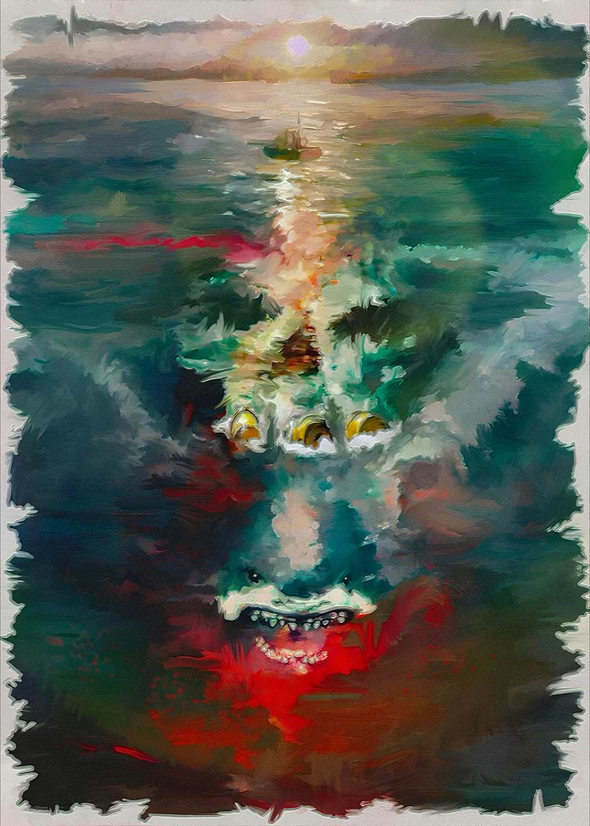 'Monster Under the Sea Painting' Poster, picture, metal print, paint by ...