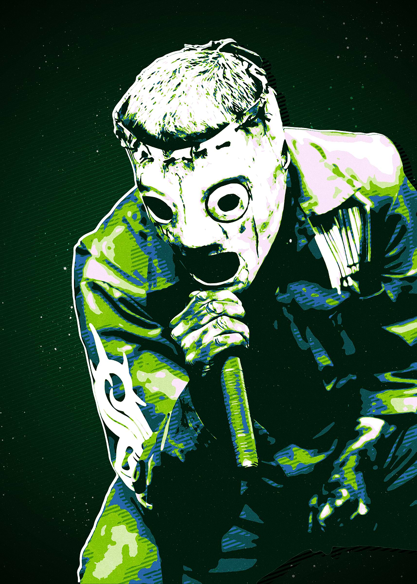 'Slipknot Corey Taylor Masked Performance' Poster, picture, metal print ...