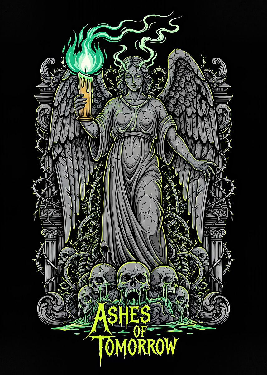 'Ashes of Tomorrow Angel Illustration' Poster, picture, metal print ...