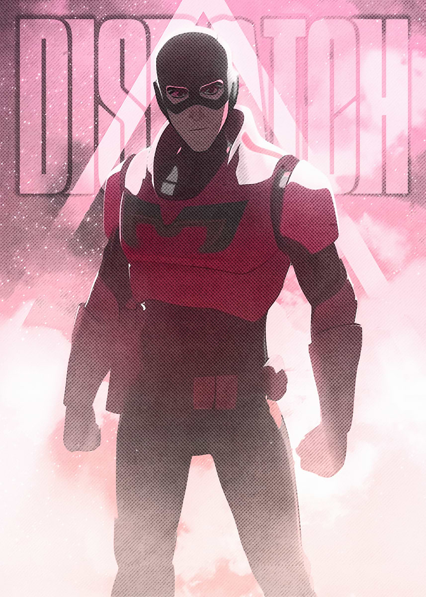 'Dispatch Hero in Red and Black' Poster, picture, metal print, paint by ...