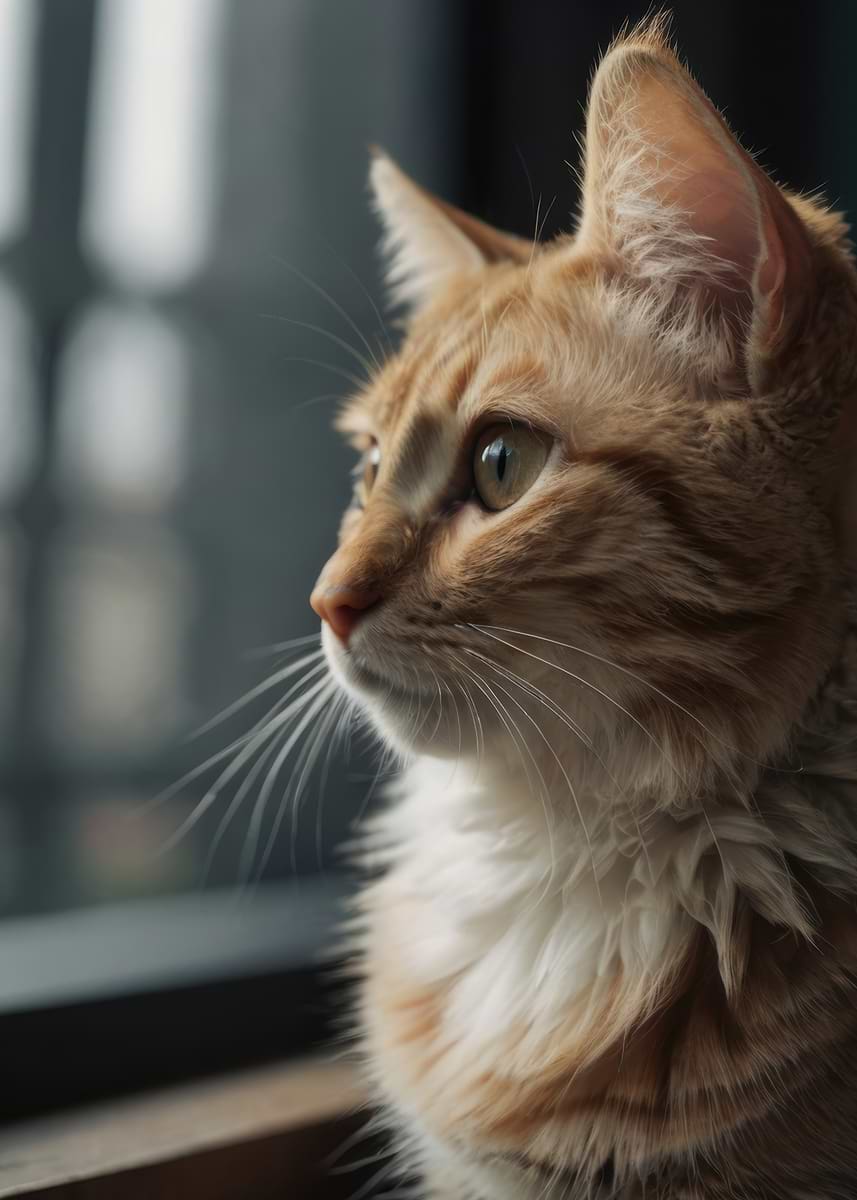 'Ginger Cat Portrait' Poster, picture, metal print, paint by goood ...