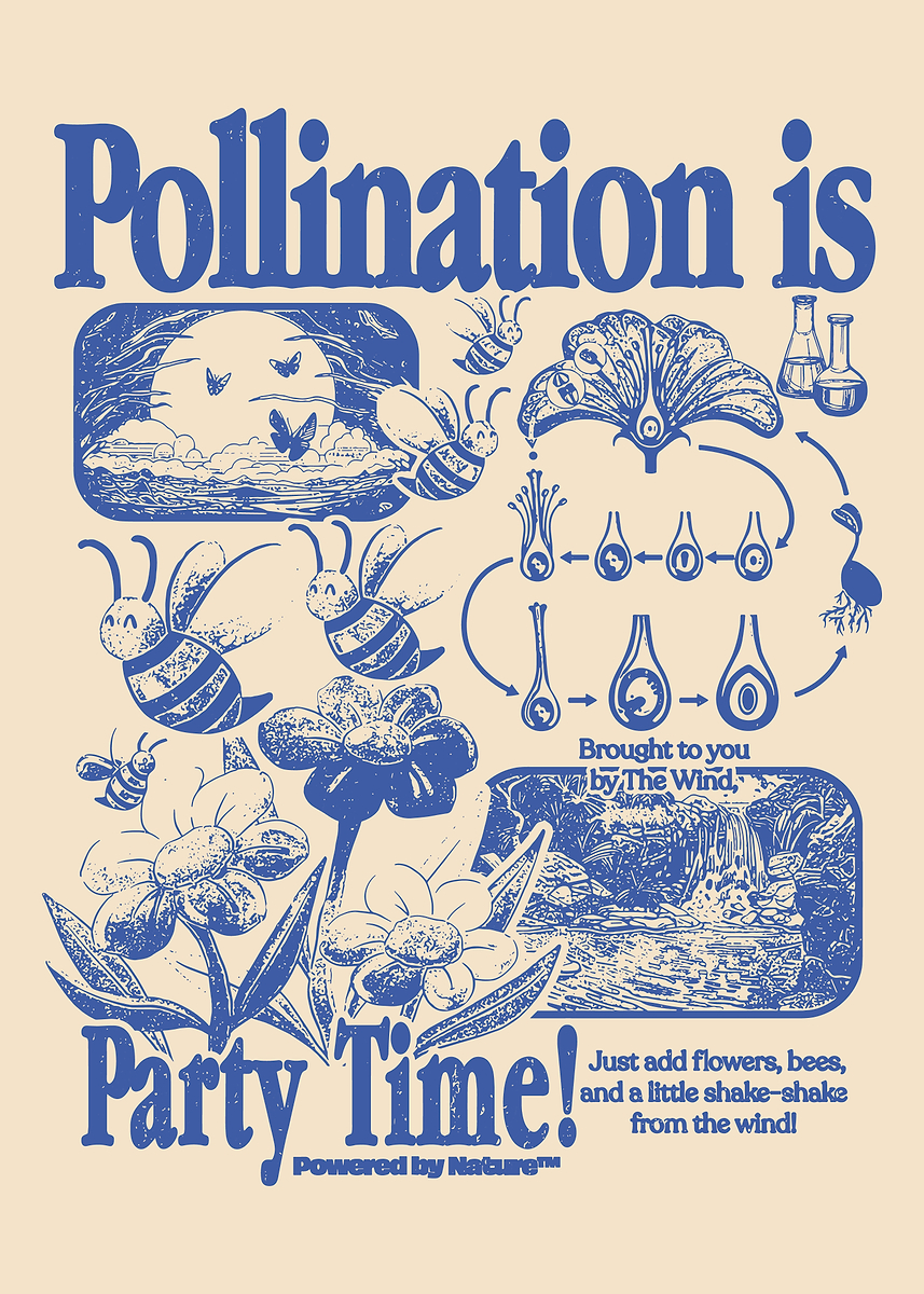 'Pollination Party Time! Brought to you by The Wind' Poster, picture ...