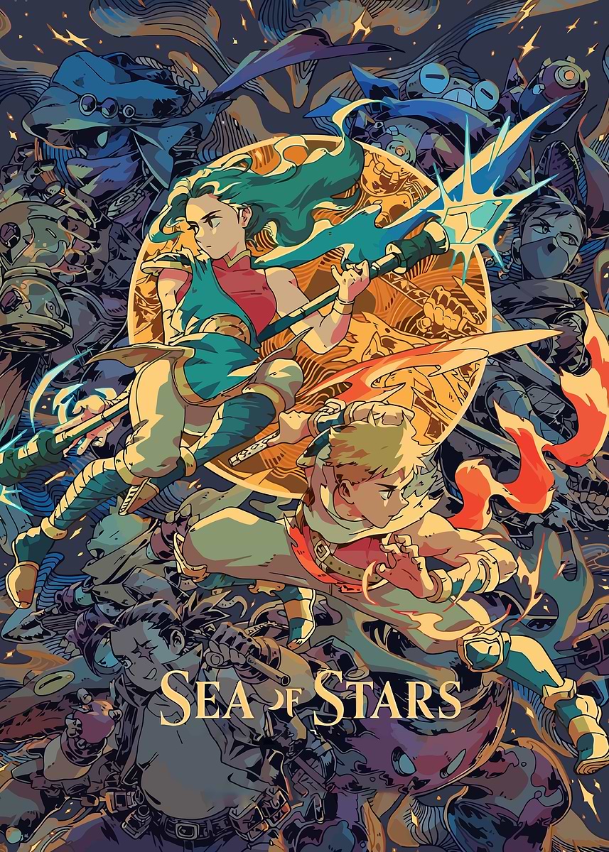 'Sea of Stars Game Illustration' Poster, picture, metal print, paint by ...