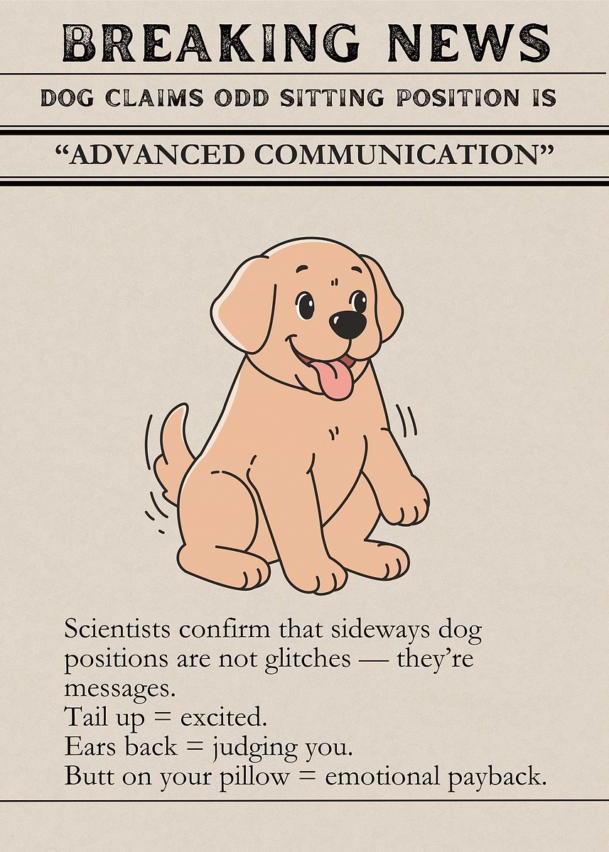 'Dog Communication Breaking News' Poster, picture, metal print, paint ...