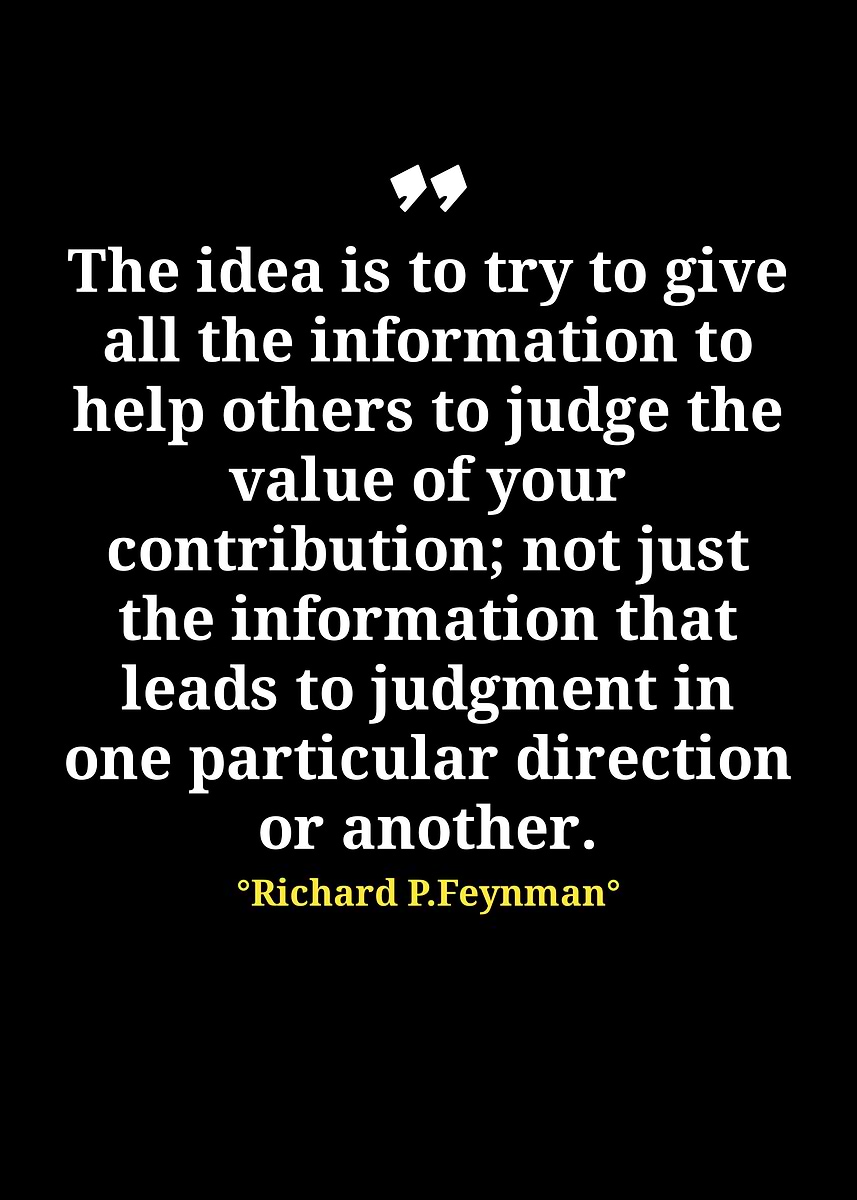 'Richard Feynman Quote on Information' Poster, picture, metal print ...