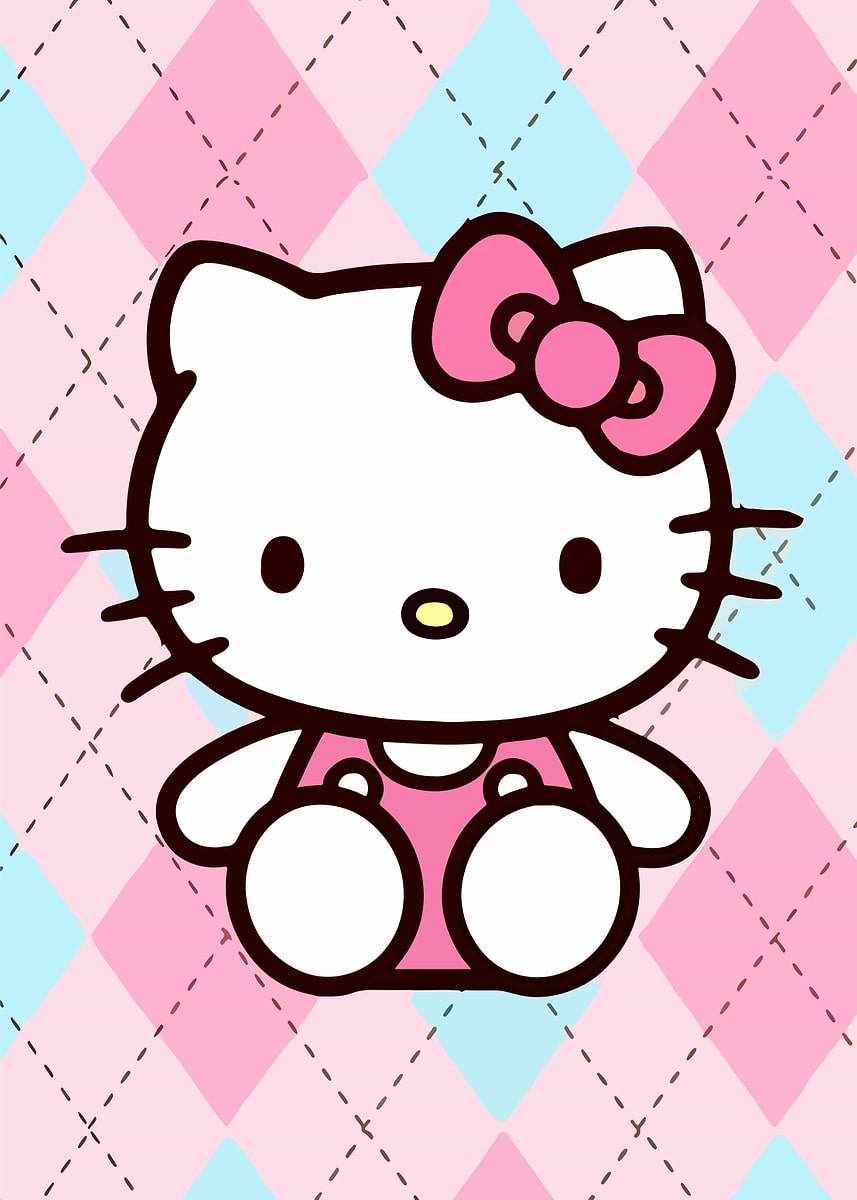 'Hello Kitty Cartoon Character' Poster, picture, metal print, paint by ...