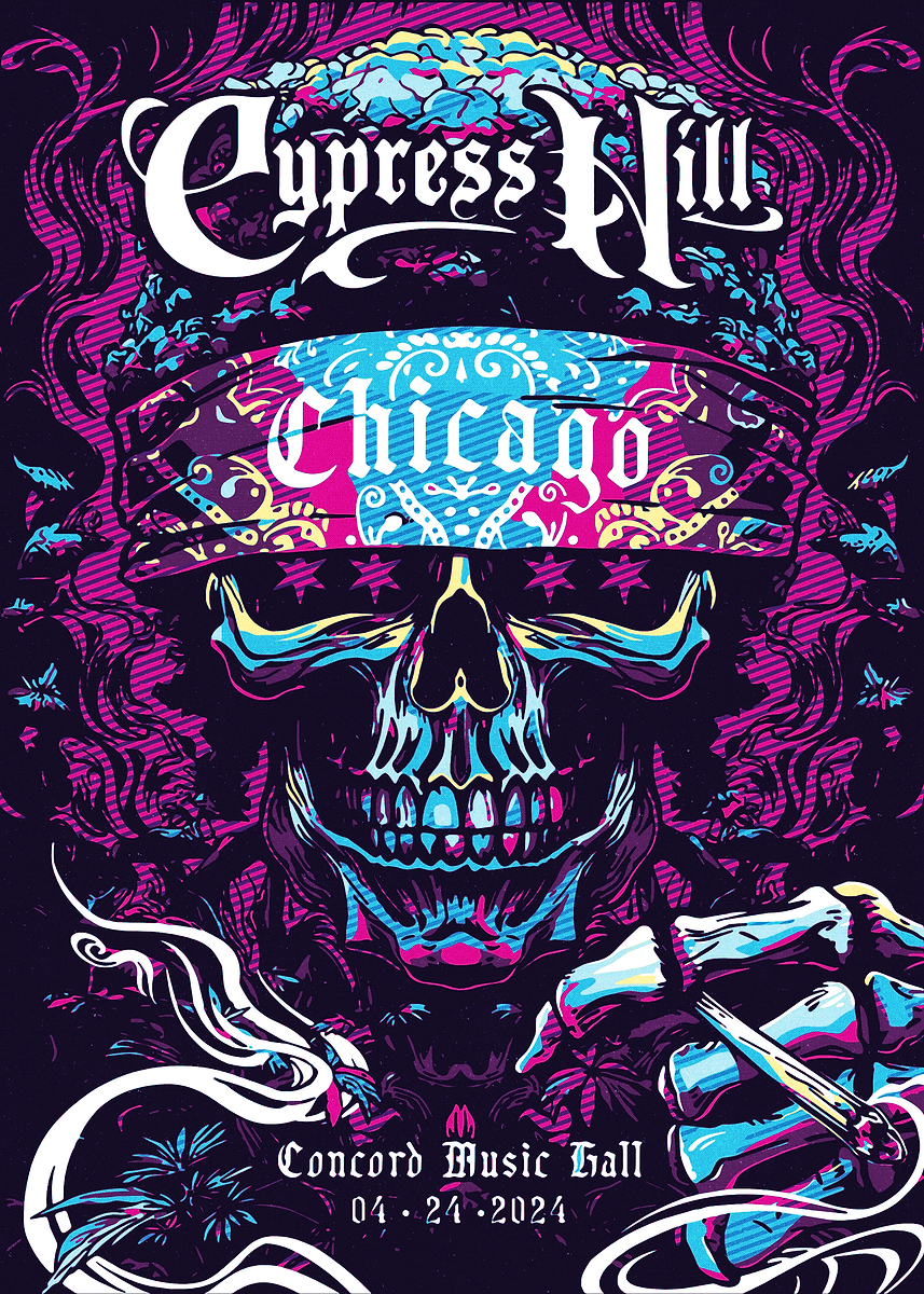 'Cypress Hill Chicago Concert Poster' Poster, picture, metal print ...