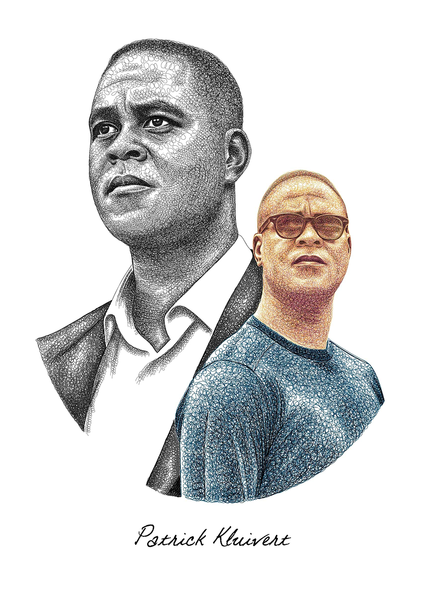'Patrick Kluivert Portrait' Poster, picture, metal print, paint by Muh ...