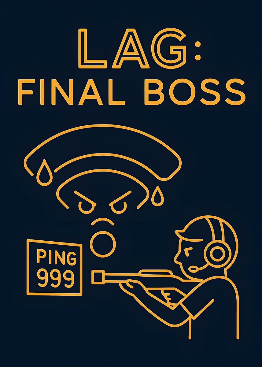 'Lag: Final Boss Gaming Illustration' Poster, picture, metal print, paint by Arafat Uddin | Displate