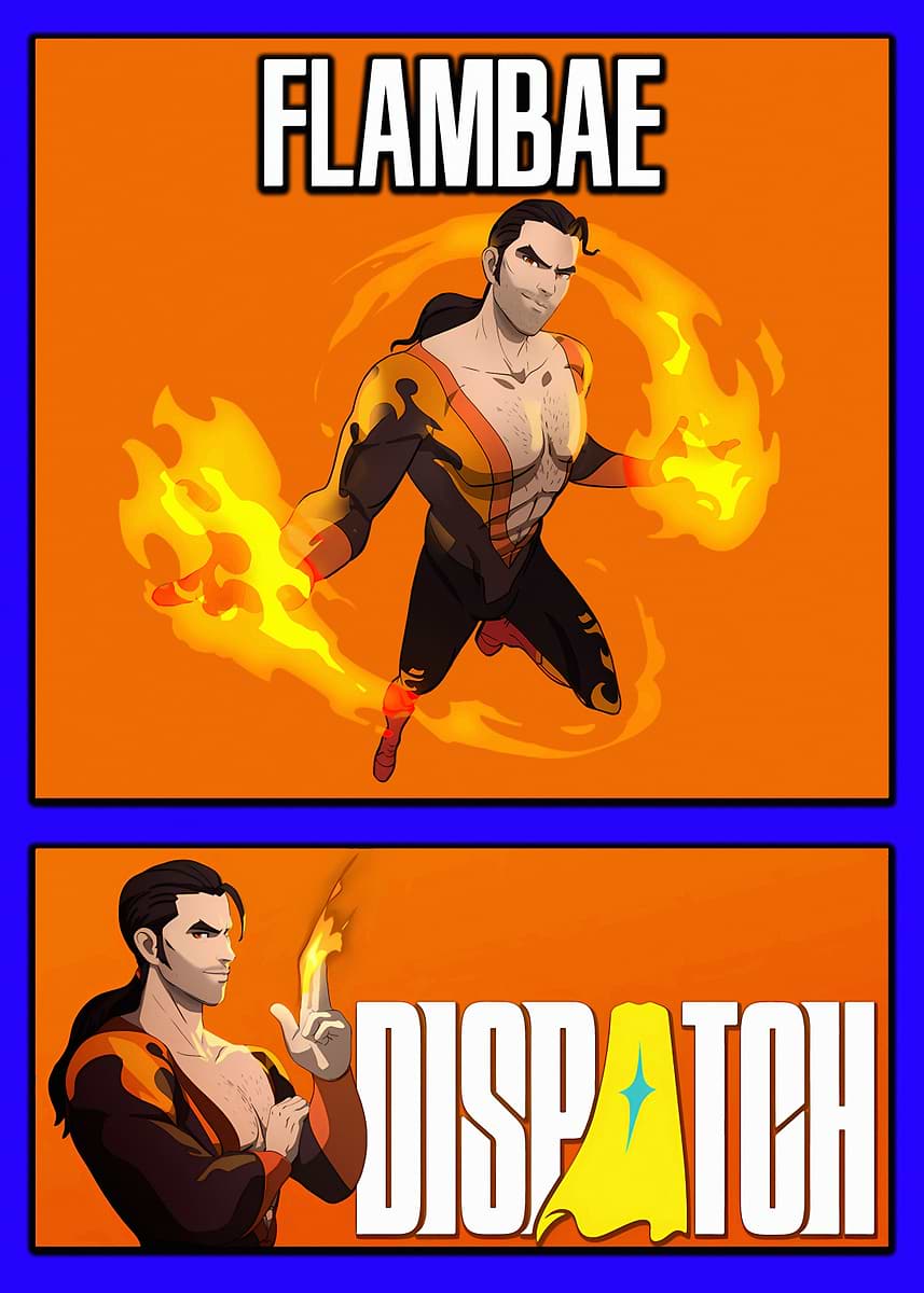 'Flambae Dispatch Comic Book Cover' Poster, picture, metal print, paint ...