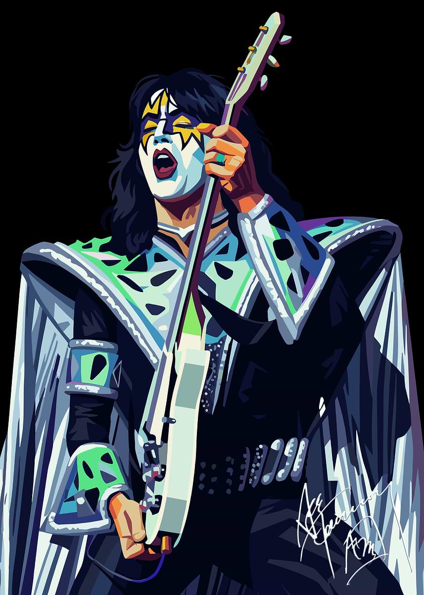 'Ace Frehley' Poster, picture, metal print, paint by Infini Creative | Displate