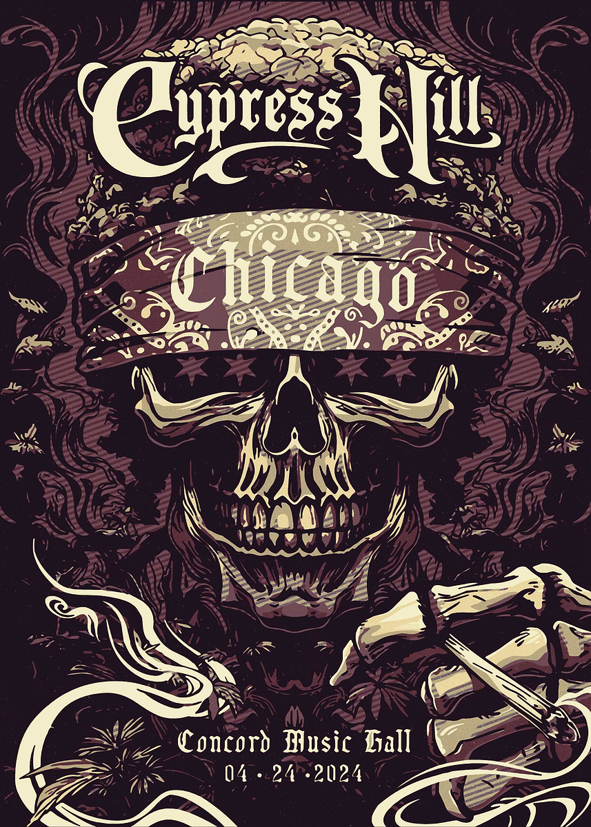'Cypress Hill Chicago Concert Poster' Poster, picture, metal print ...