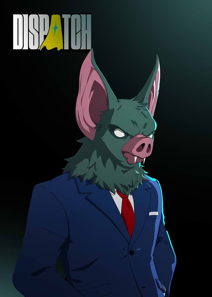 'Dispatch Bat-Pig Hybrid in Suit' Poster, picture, metal print, paint ...
