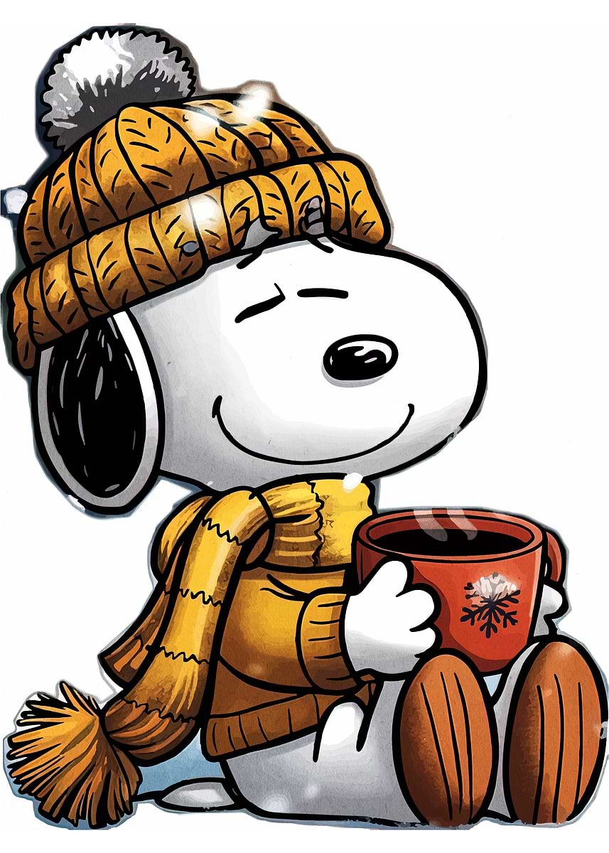 'Snoopy Winter Warmth' Poster, picture, metal print, paint by Stained ...