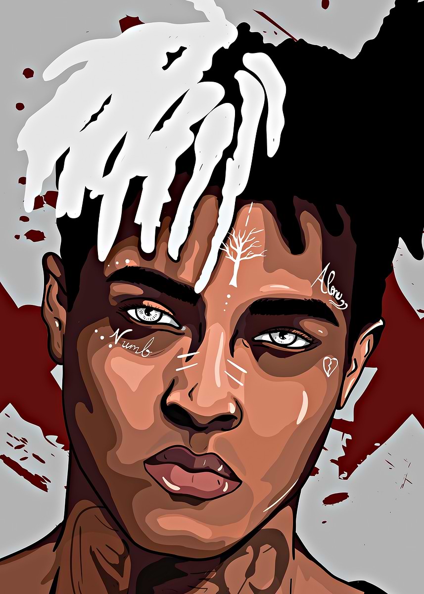 'XXXTentacion Portrait Digital Art' Poster, picture, metal print, paint ...