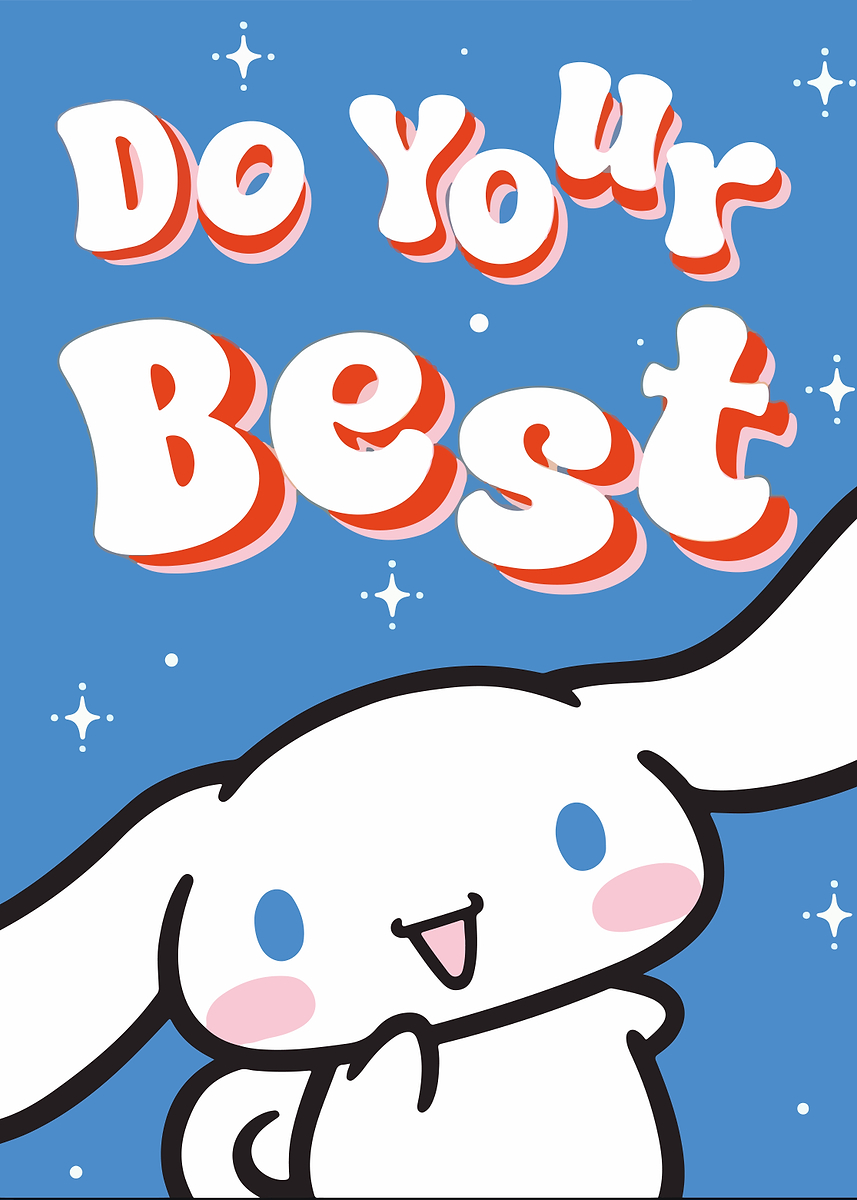 'Cinnamoroll Do Your Best' Poster, picture, metal print, paint by ...