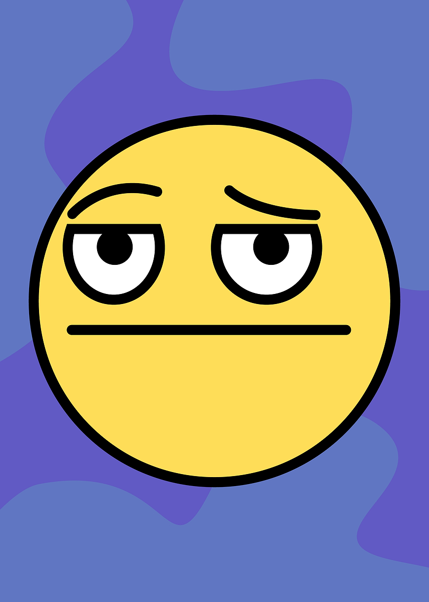 'Skeptical Emoji' Poster, picture, metal print, paint by Ray Diaz ...