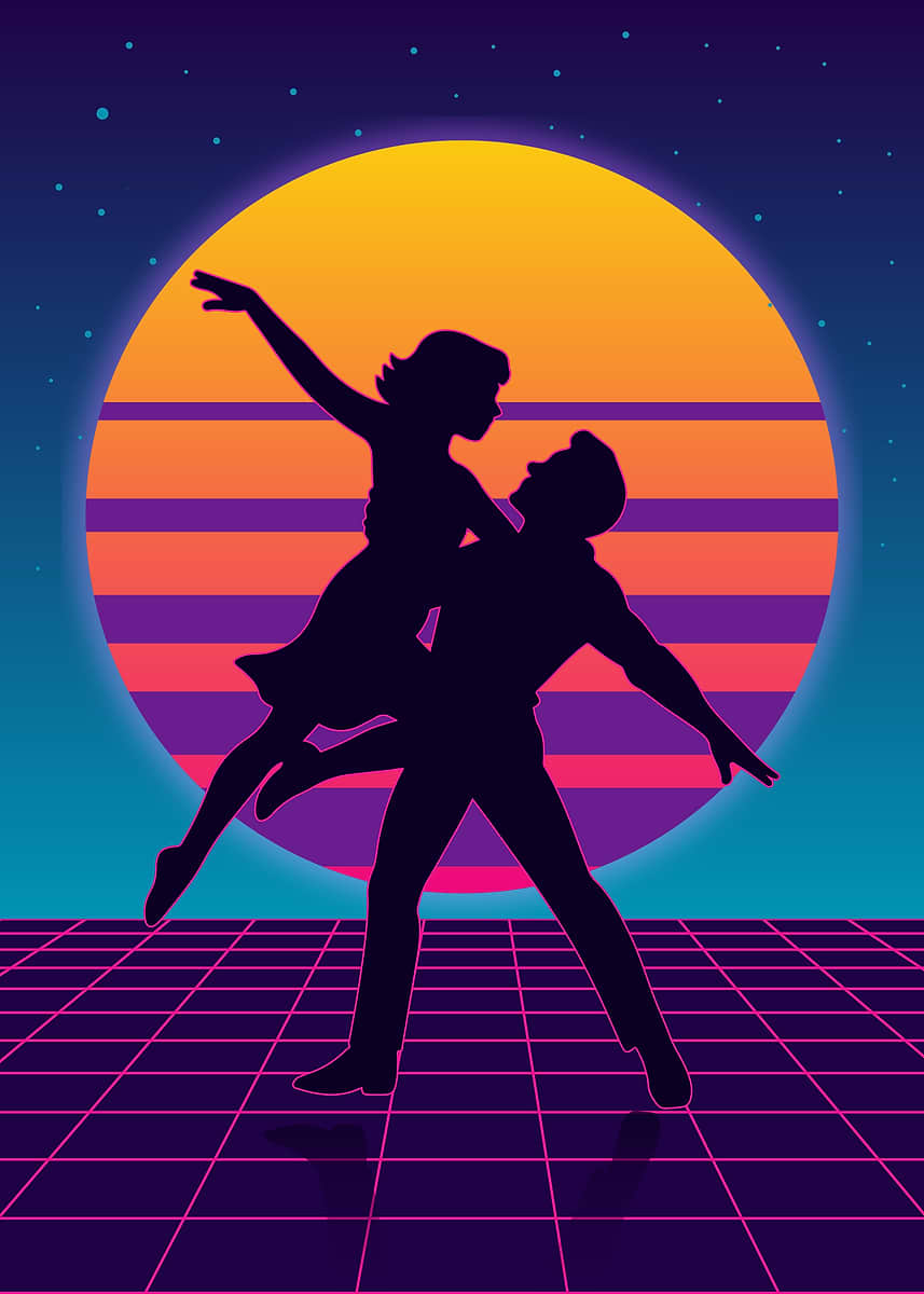 'Neon Dance Lift' Poster, picture, metal print, paint by ...