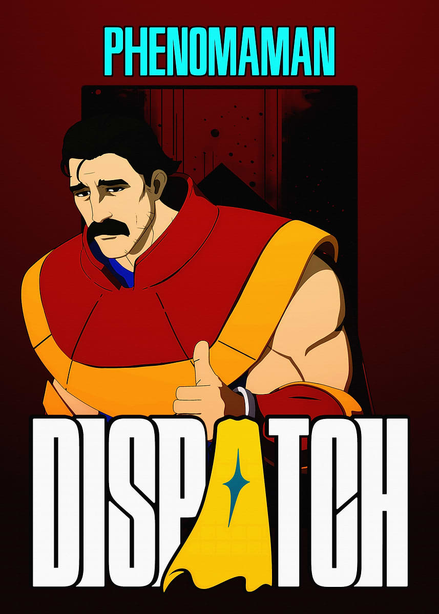 'Phenomaman Dispatch Cartoon Character' Poster, picture, metal print ...
