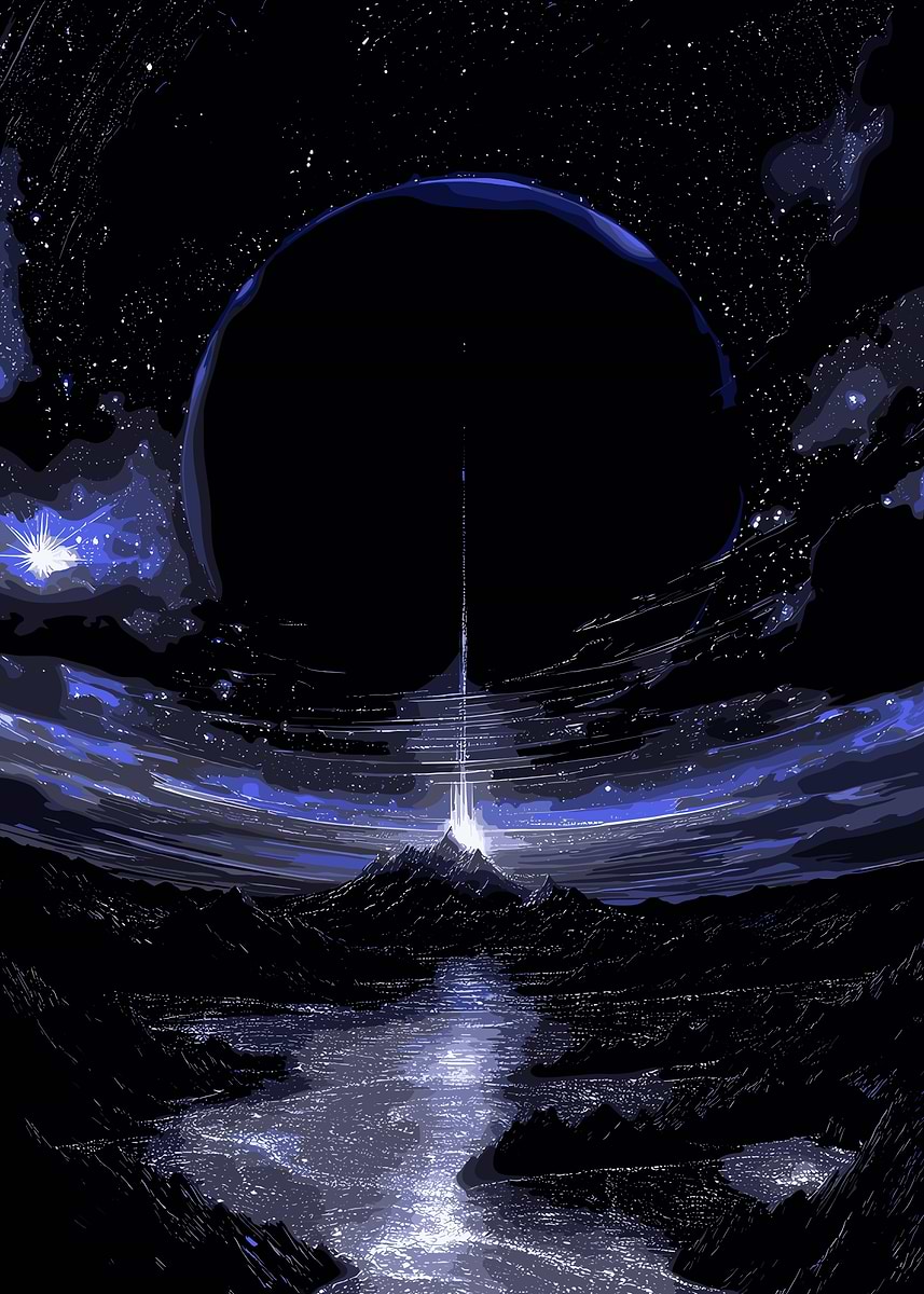 'Cosmic Mountain Peak' Poster, picture, metal print, paint by Aurora ...
