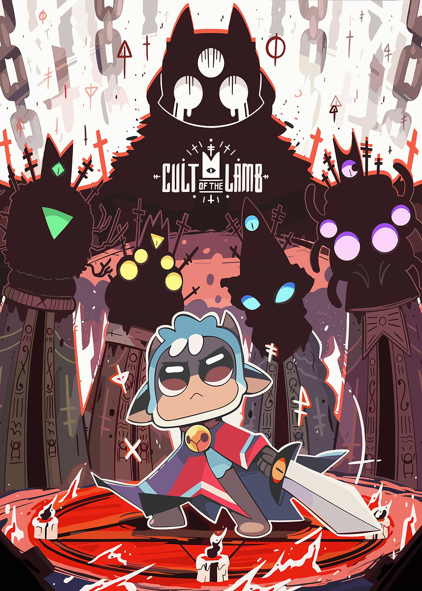 'Cult of the Lamb Game Illustration' Poster, picture, metal print ...