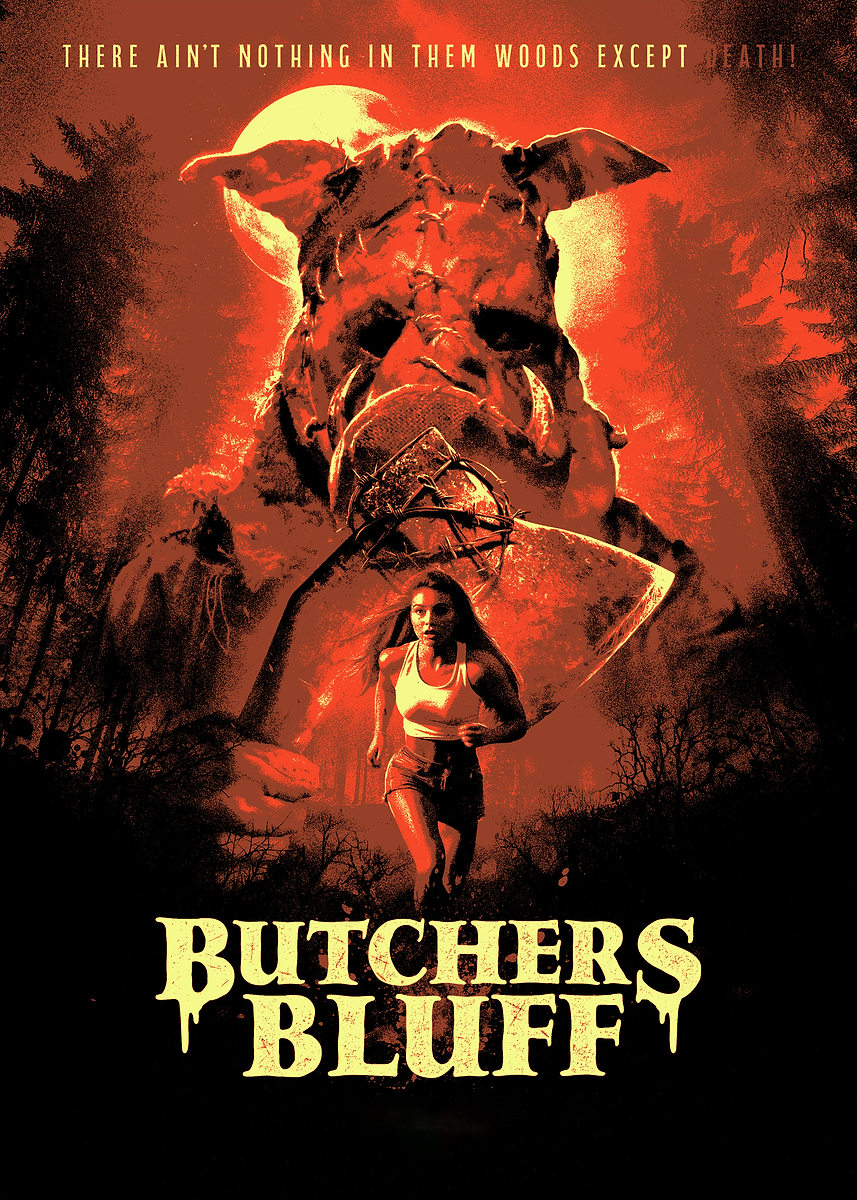 'Butchers Bluff Horror Movie Poster' Poster, picture, metal print ...