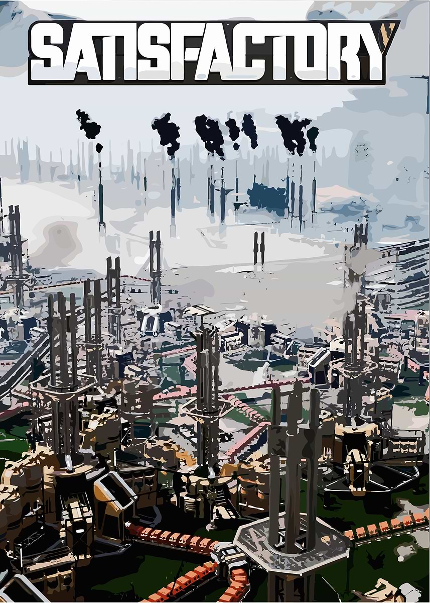 'Satisfactory Industrial Landscape' Poster, picture, metal print, paint ...